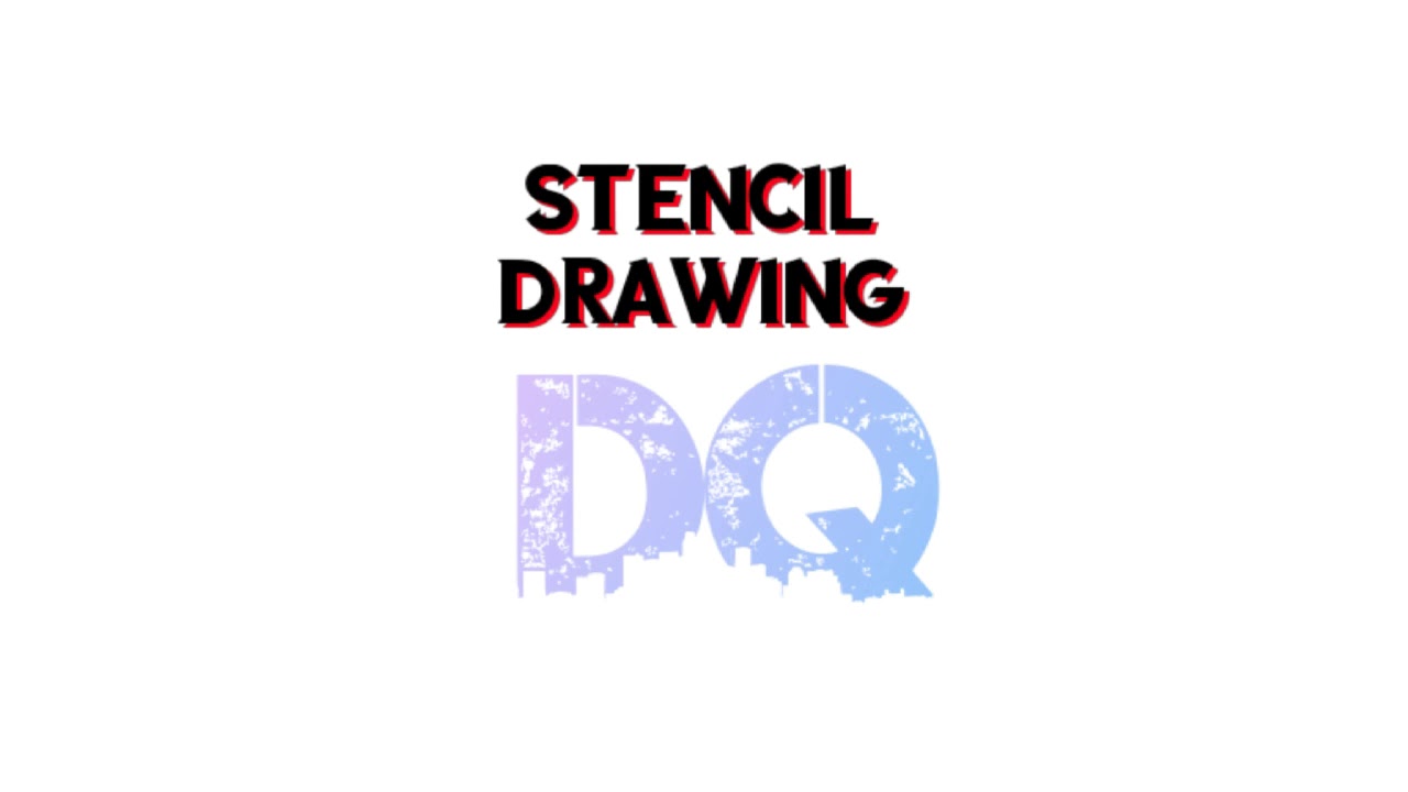 Stencil Drawing DQ || .STENCIL ARTS - YouTube