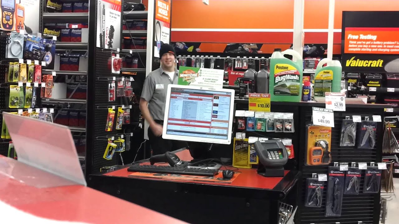 Derek does chicken dance at Autozone - YouTube