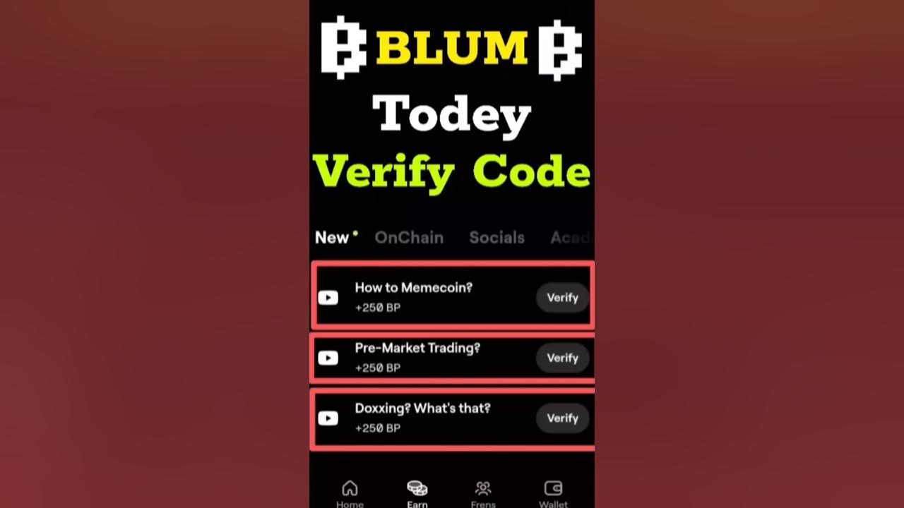 blum verify code today !! blum verify code !! blum code #blum #teligram #foryou #onlineincome ...
