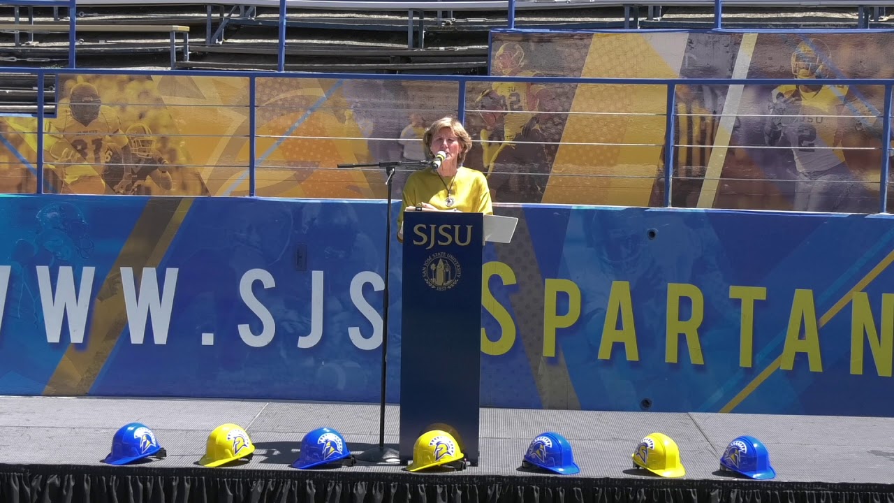 SJSU Football | Marie Tuite | Groundbreaking Ceremony - YouTube