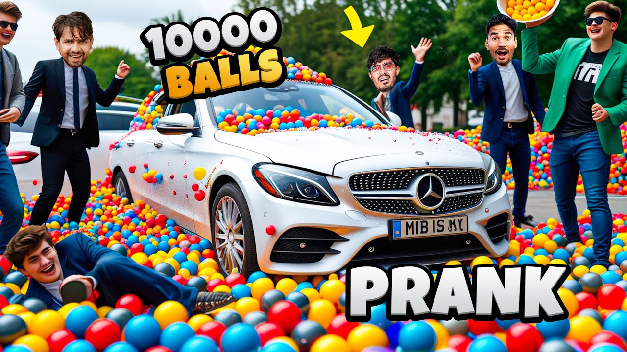 10000 Balls in Mercedes Prank on Amit अमित भाई के होश उड़ गए 100% Real ...