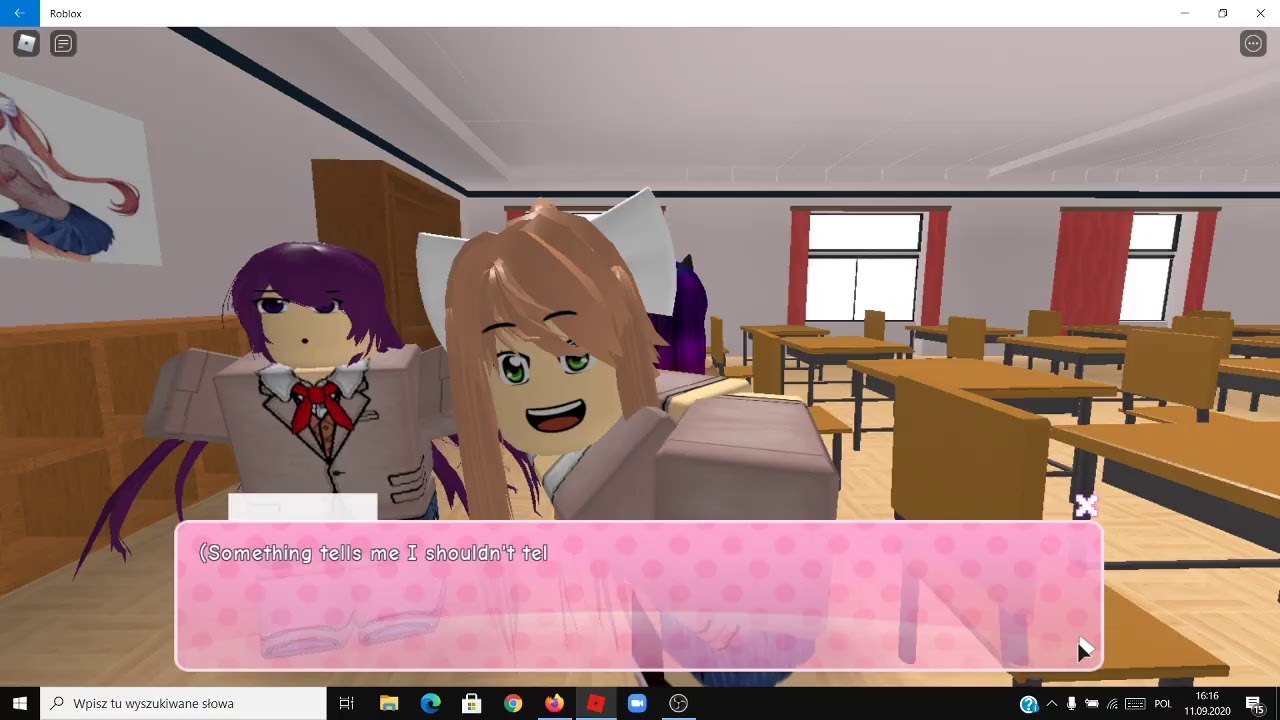 playing roblox ddlc - YouTube