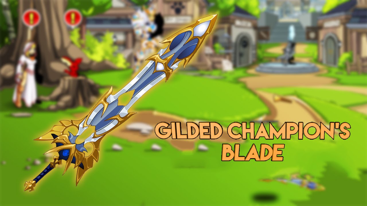 AQW How to Get Gilded Champion's Blade (NEW NON AC FREE WEAPON) - YouTube