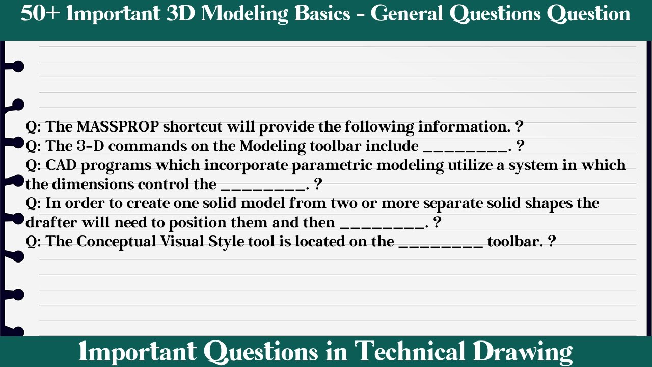 MCQ Questions 3D Modeling Basics - General Questions with Answers - YouTube