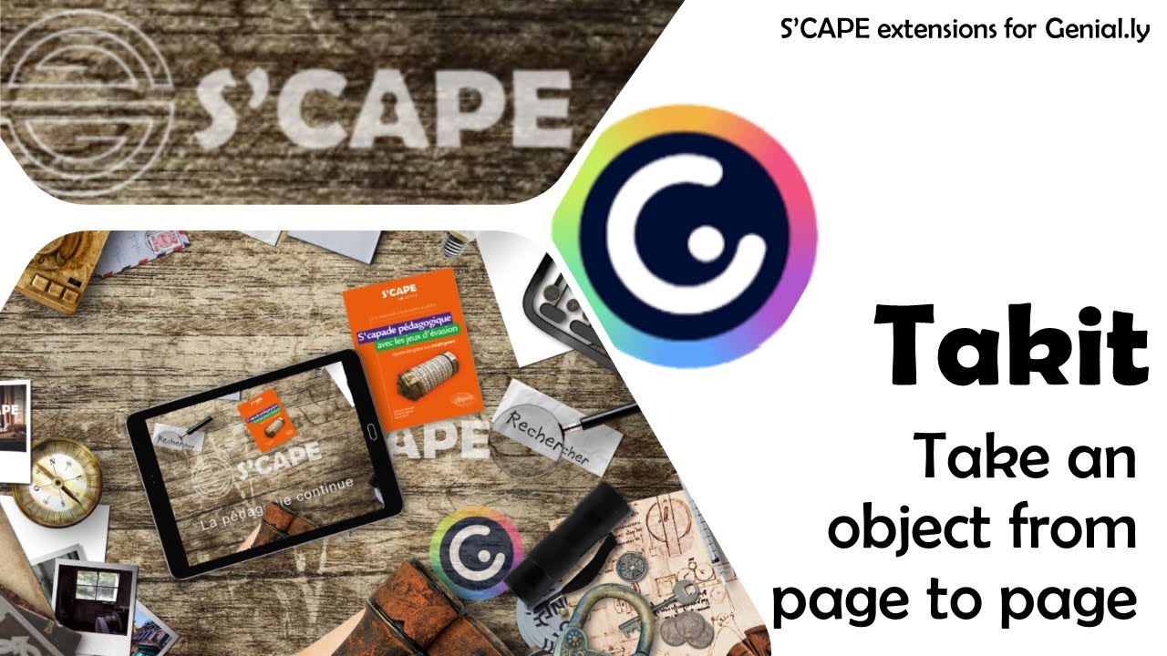 Takit - take an object from page to page (S'cape tools for Genial.ly) - YouTube