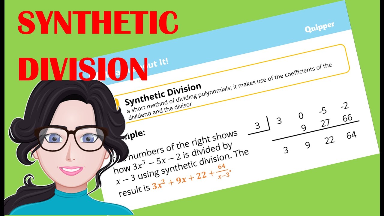 Synthetic Division | Grade 10 Math - YouTube