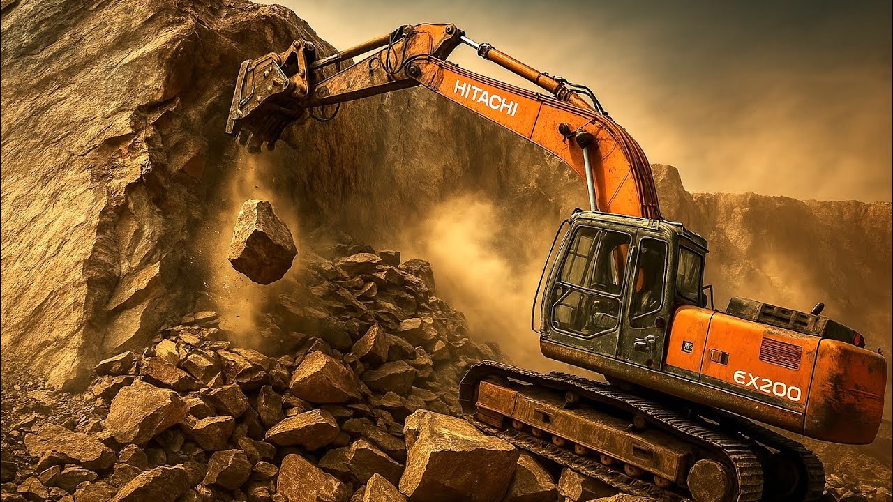 Excavator Drilling Mastery Hill Drilling Challenge!"Excavator Power in ...