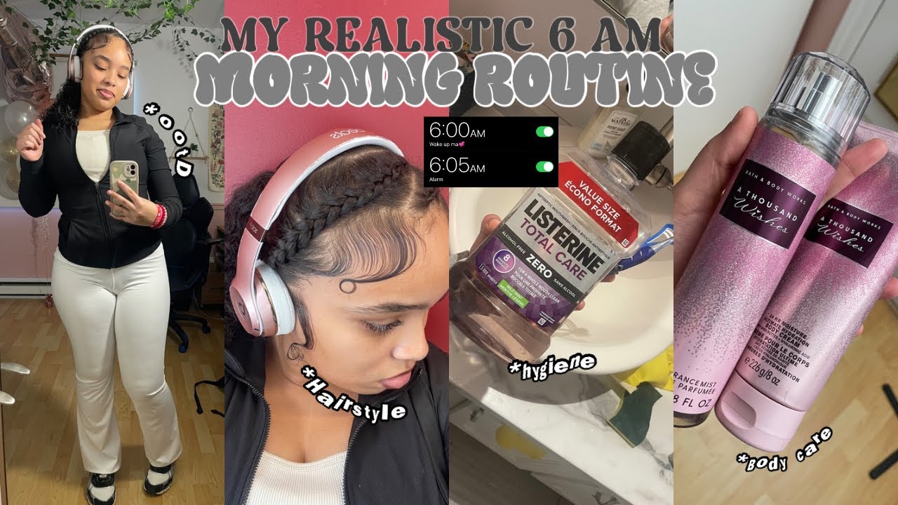 MY *REALISTIC*6 AM MORNING ROUTINE | ootd, grwm, chit chat, etc.. - YouTube