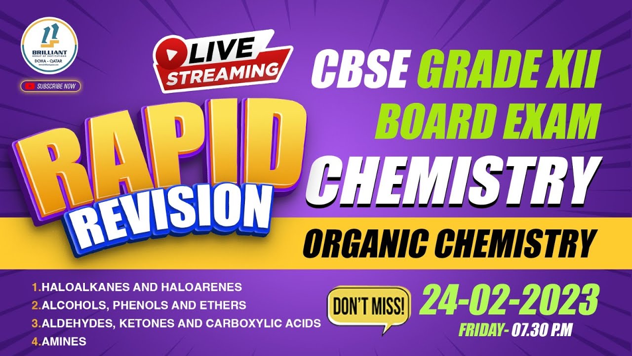 CBSE Grade 12 Chemistry Organic Chemistry Rapid Revision CBSE cbse-grade-12-chemistry-organic-chemistry-rapid-revision-cbse
