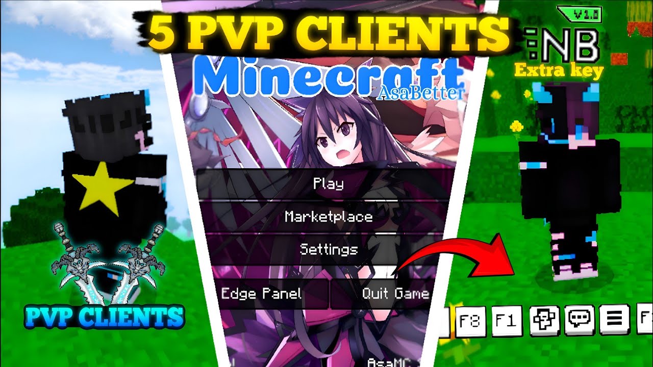 I Found The BEST PVP Client For Minecraft PE 1.21 - YouTube