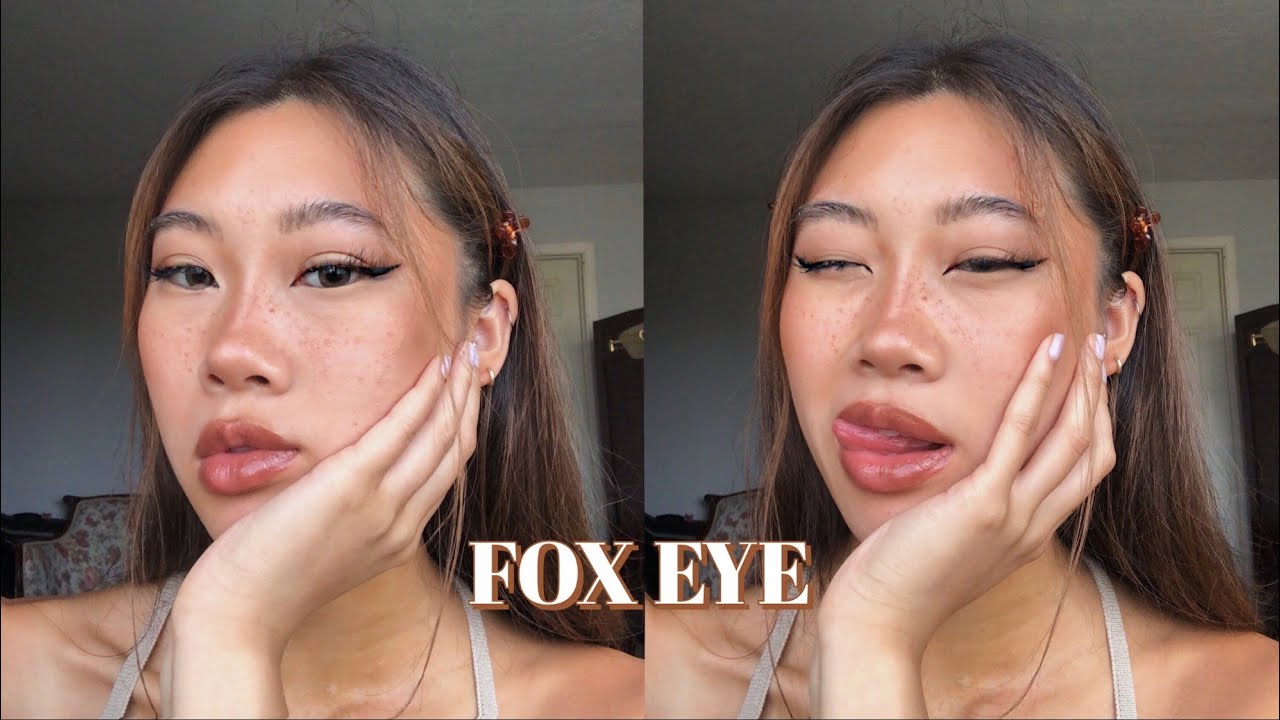 FOX EYE MAKEUP LOOK | for asian eyes - YouTube