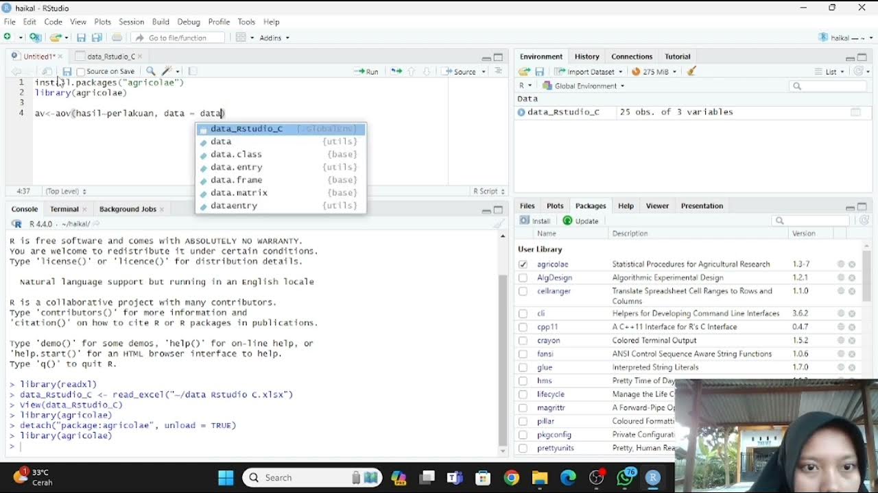 Uji lanjut menggunakan RStudio - YouTube