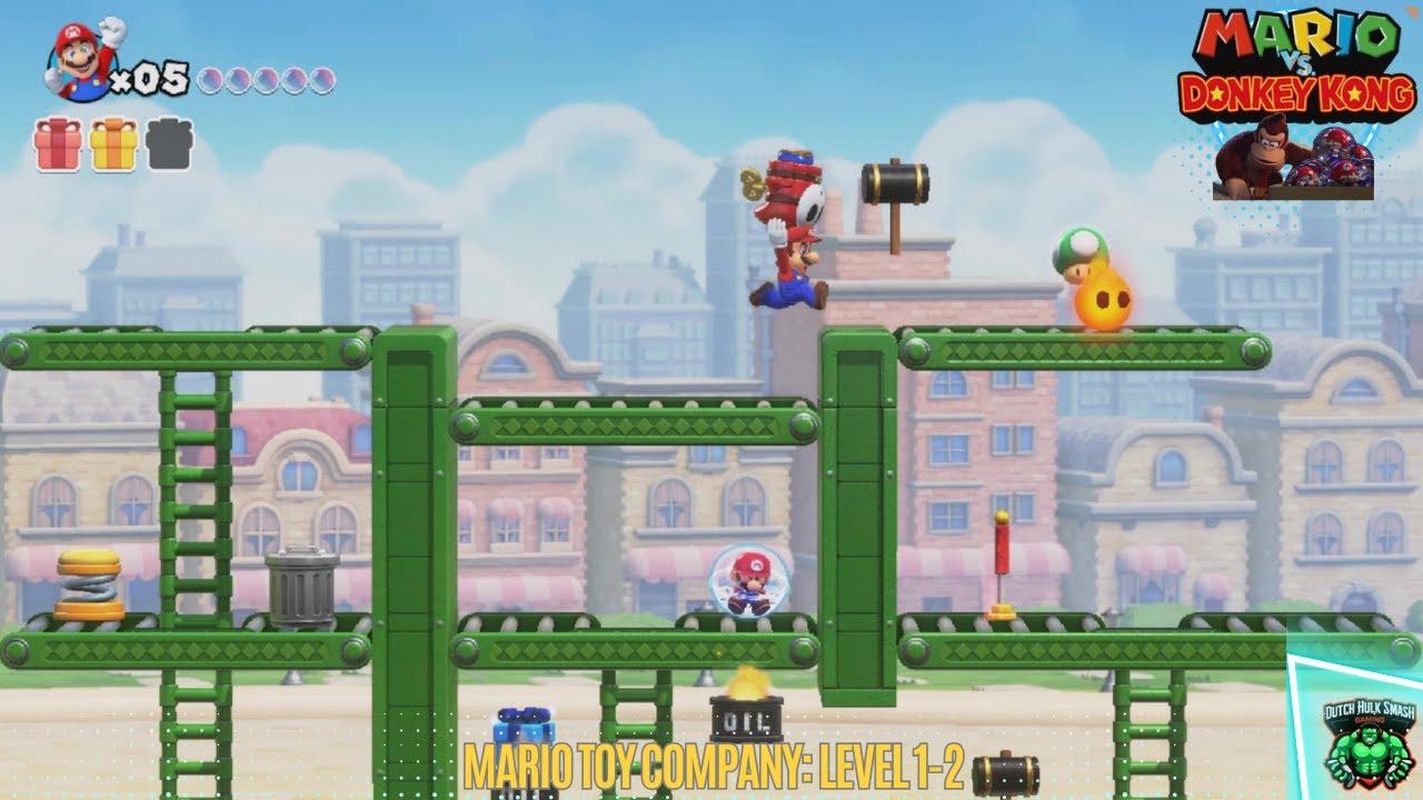 Mario Toy Company: Level 1-2: All Presents in Mario vs. Donkey Kong ...