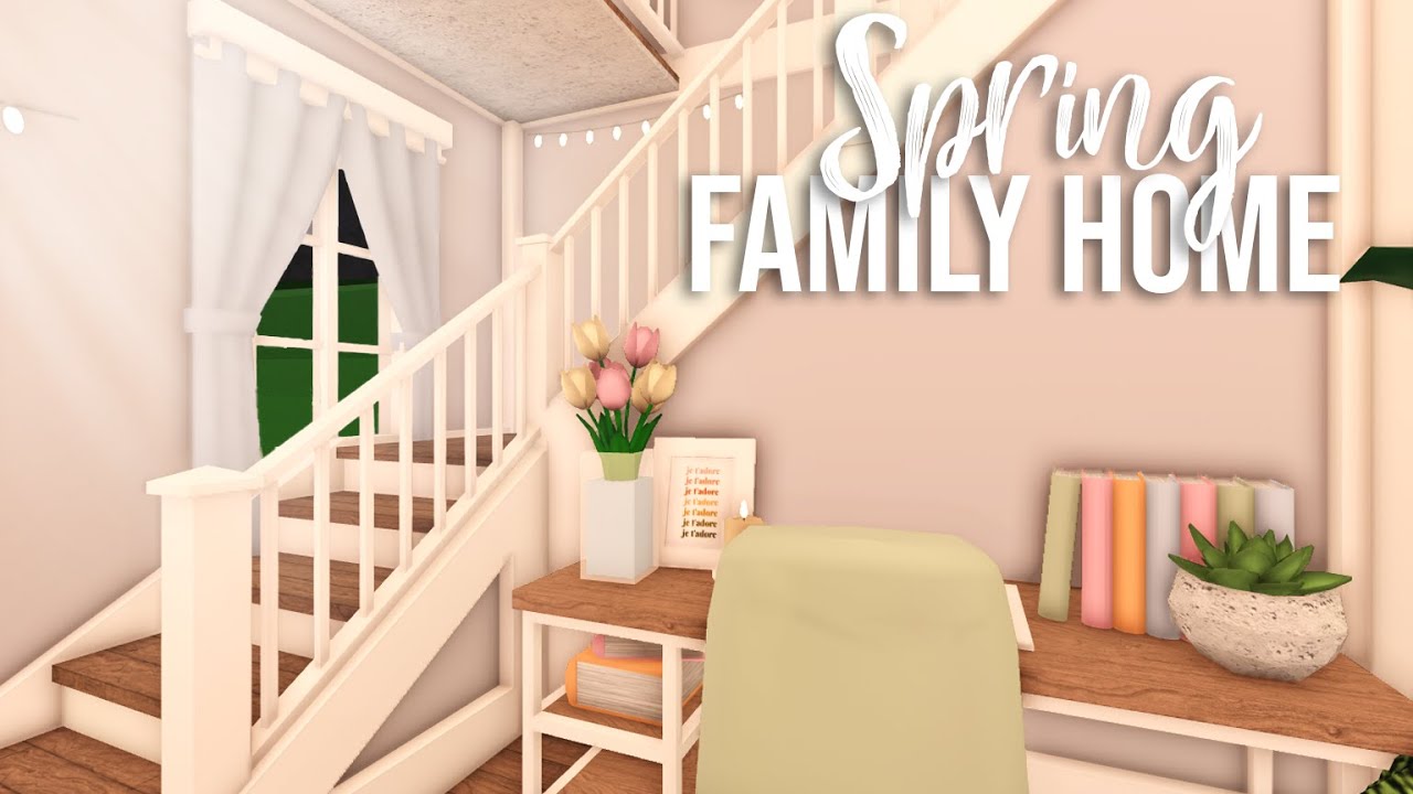 BLOXBURG | Spring family home 127K | House build - YouTube