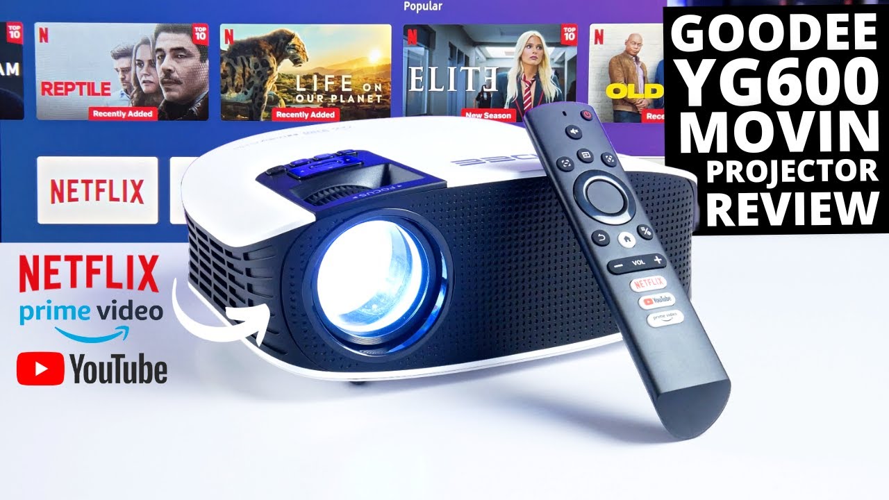 GooDee YG600-Movin REVIEW: 400 Inch Projector with Netflix/Prime Video ...
