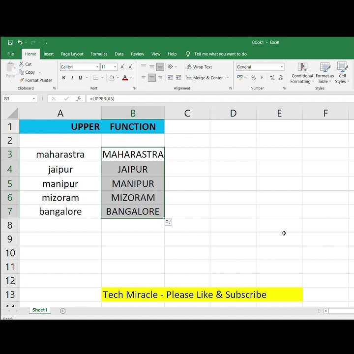 How to change Lowercase to Uppercase in Excel |How to use UPPER Function in Excel | #tricks # ...