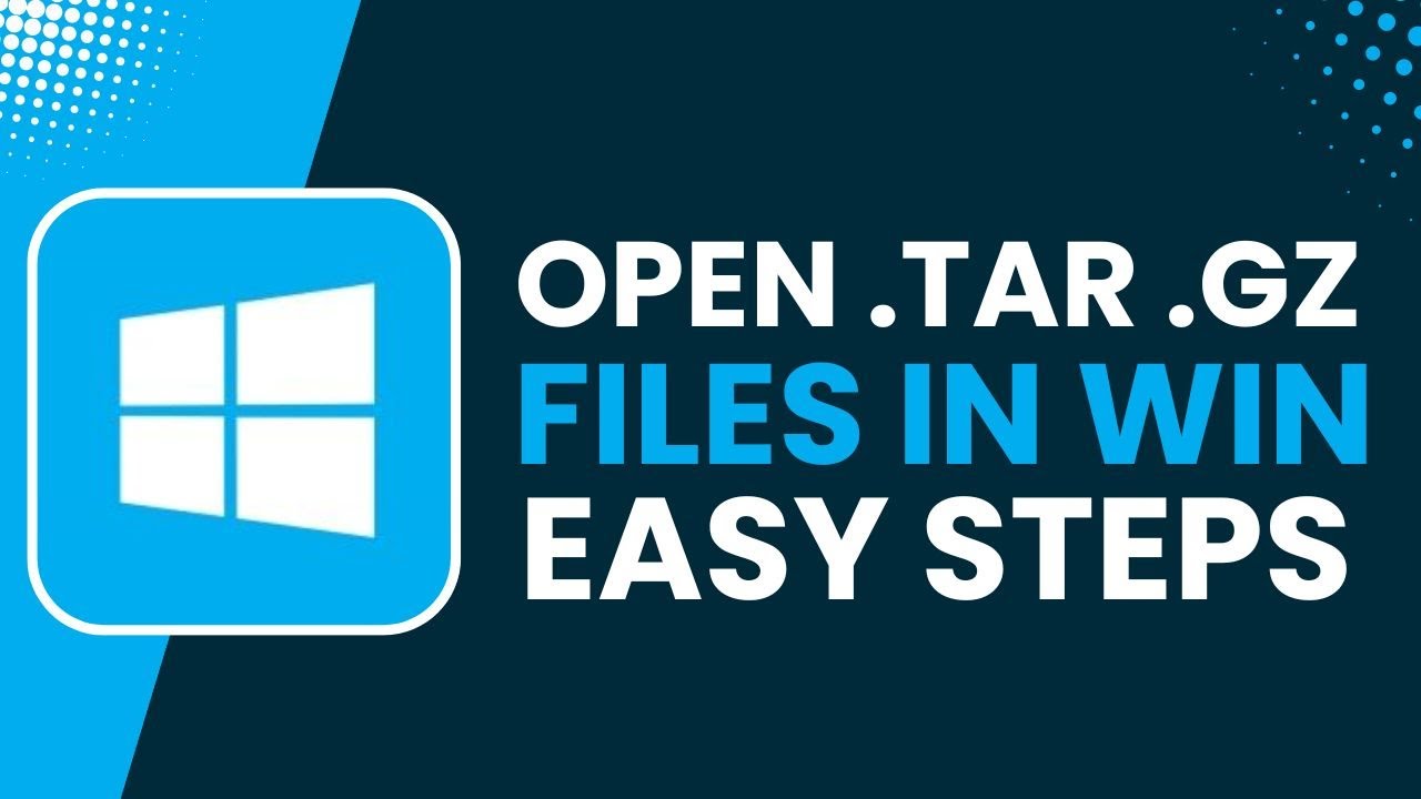 How to Open a .tar.gz File in Windows 10 - YouTube