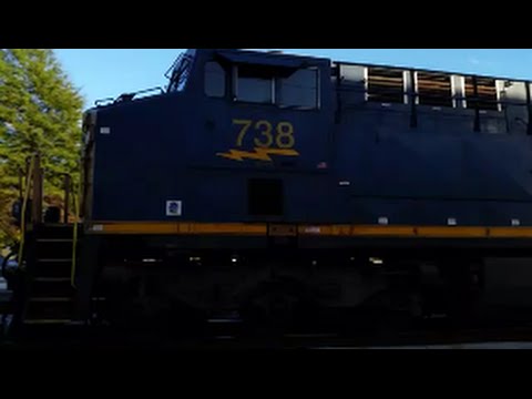 [CSX]738 ES44AC-H Leads L140-14 Through Fayetteville NC With A Loud K5HL - YouTube