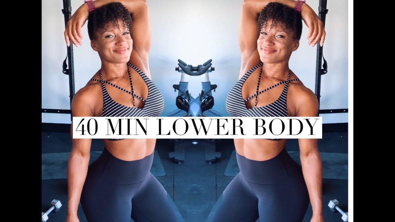 40 Minute Lower Body Workout: No Equipment Needed - YouTube