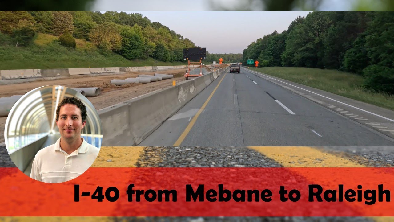 Interstate 40 (I-40) from Mebane to Raleigh, North Carolina (I-85 Exit ...