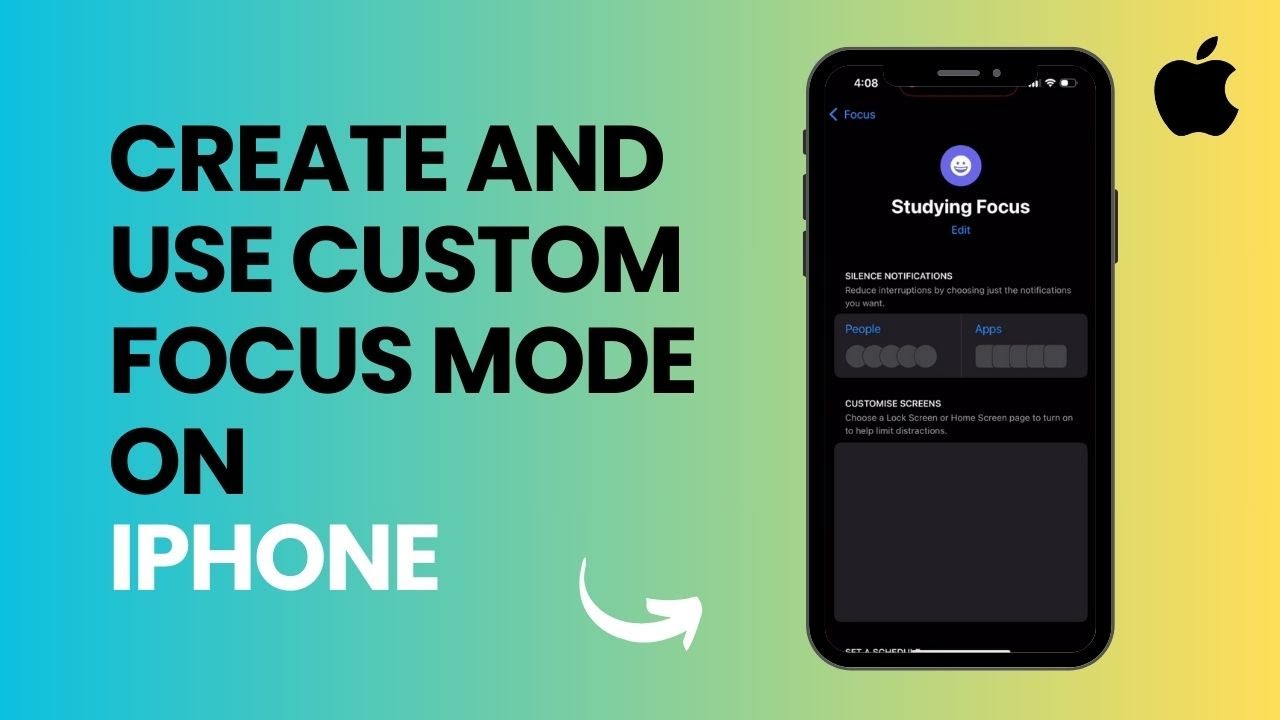 How to Set Up and Use Custom Focus Mode on iPhone - YouTube
