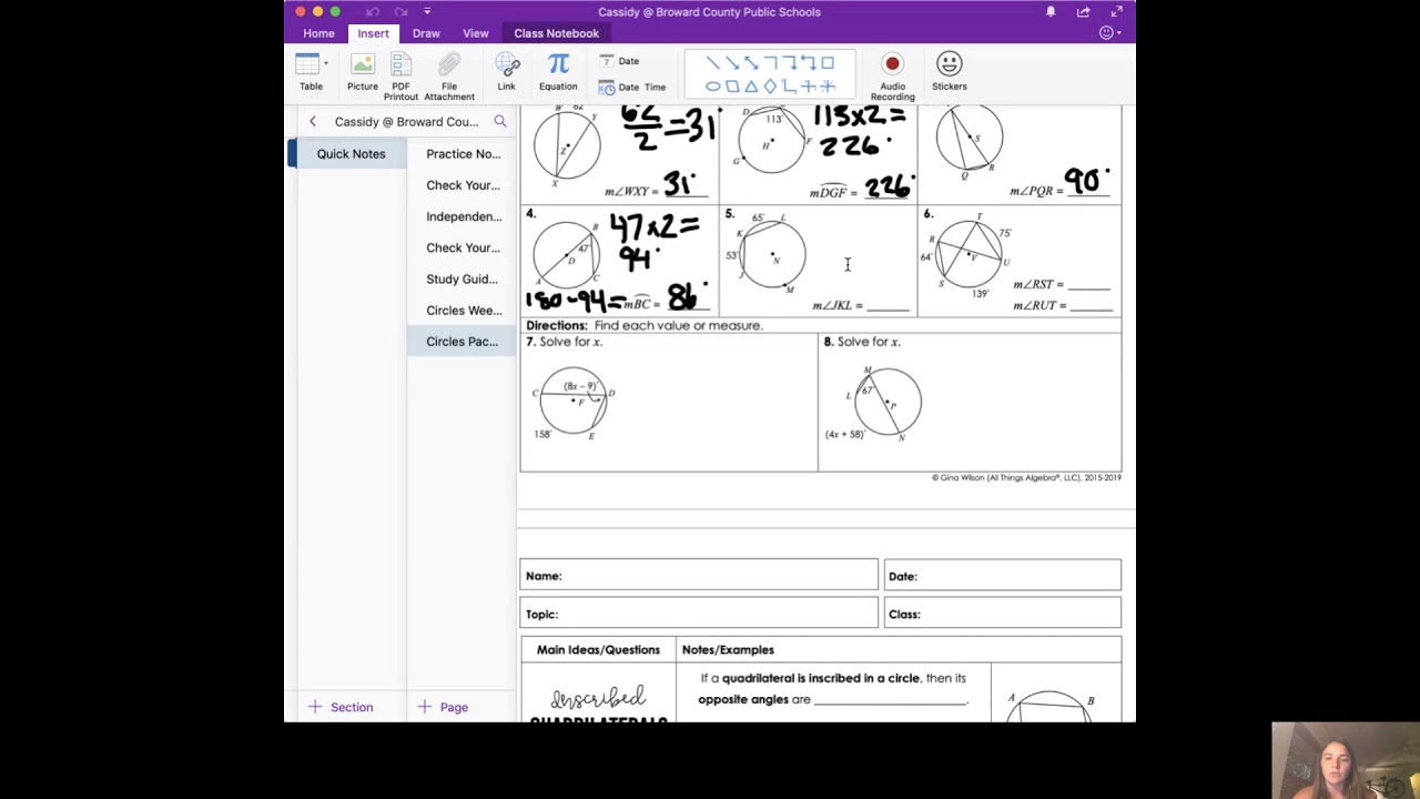Circles Packet 2 (part 1) - YouTube