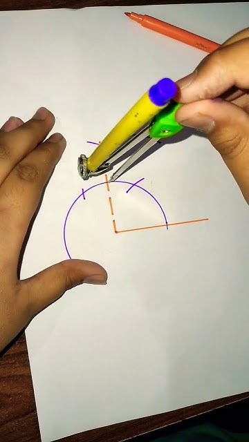 How to make 105 degree angle using compass. - YouTube