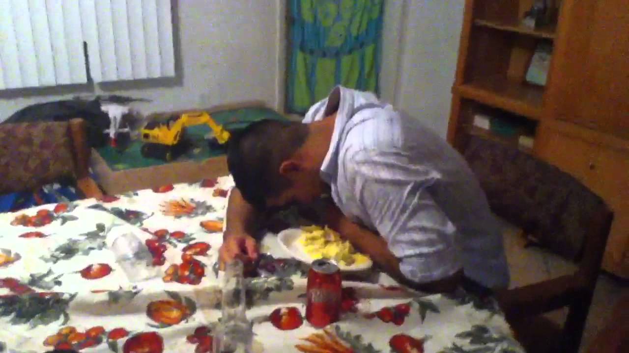 Guy Falls Asleep While Eating Food YouTube