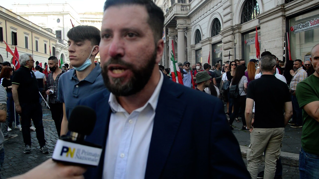 LUCA MARSELLA ALLA MANIFESTAZIONE NAZIONALE DI CASAPOUND ITALIA - YouTube