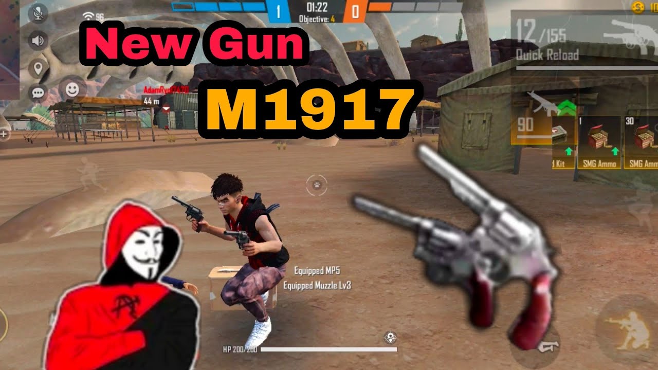 free fire || new gun (M1917) in cs rank || free fire - YouTube