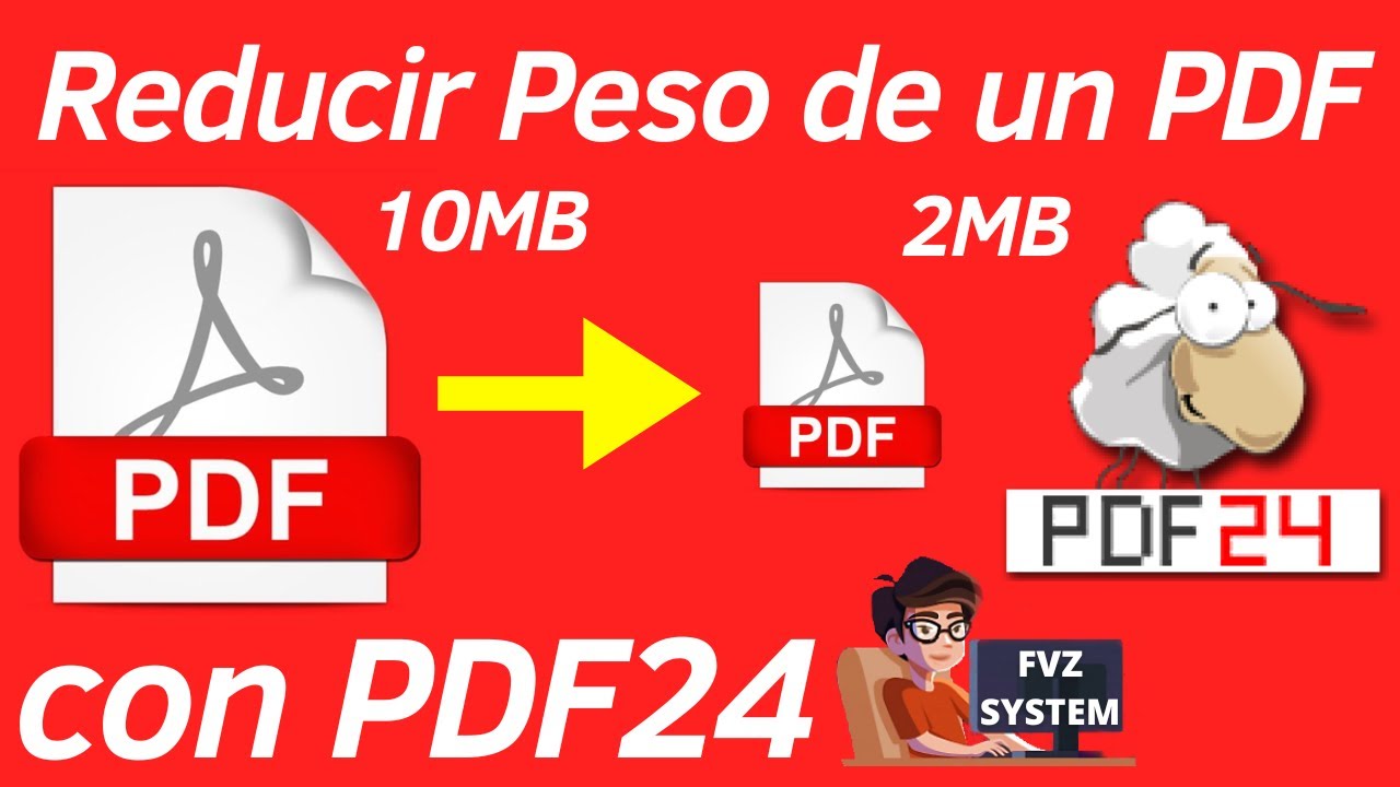 Comprimir un PDF con PDF24 | Reducir peso de un PDF #fvzsystem - YouTube