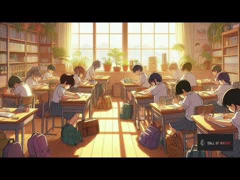 Ghibli-Style Cozy Classroom Ambience | Relaxing Music for Studying ...