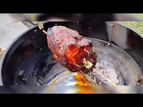 The 🔥Only fire 🔥 rotisserie pork roast. First try. - YouTube