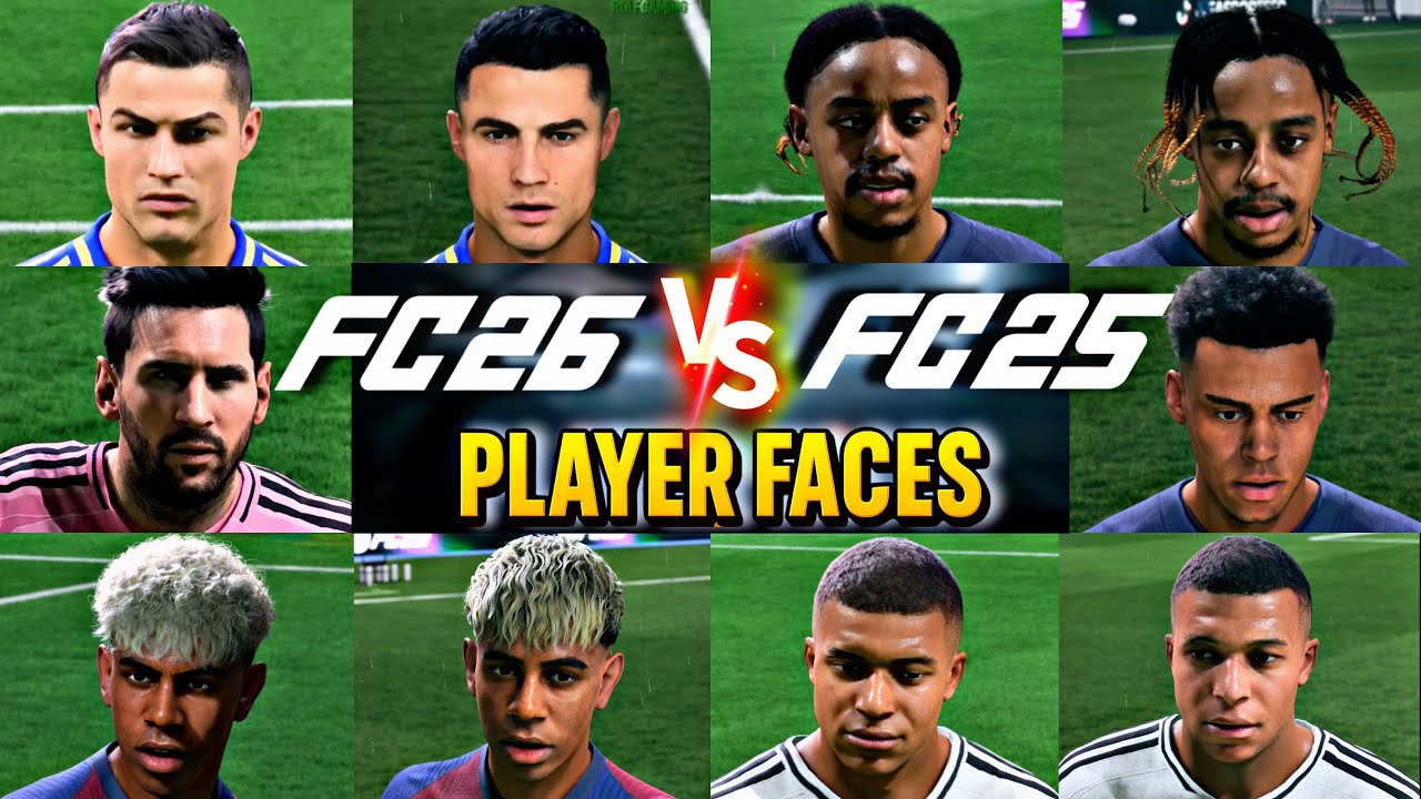 FC 26 VS FC 25 | NEW Player FACES Comparison | FC 26 Latest Players ...