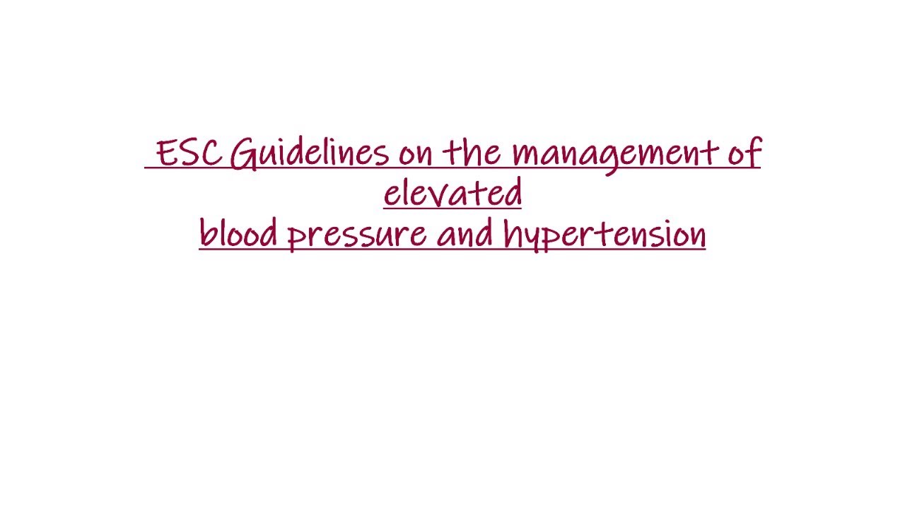 ESC 2024 GUIDELINES ON HYPERTENSION - YouTube