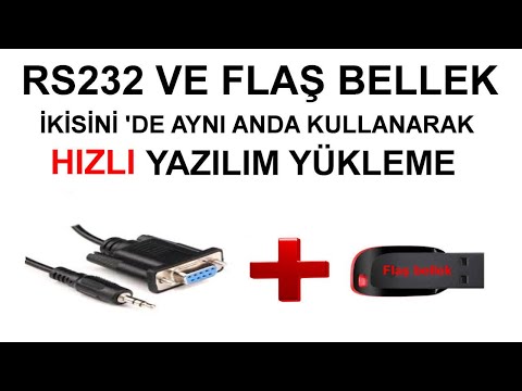 RS232 ve Flaş Bellek ile Hızlı yazılım yükleme Uydu alıcı
