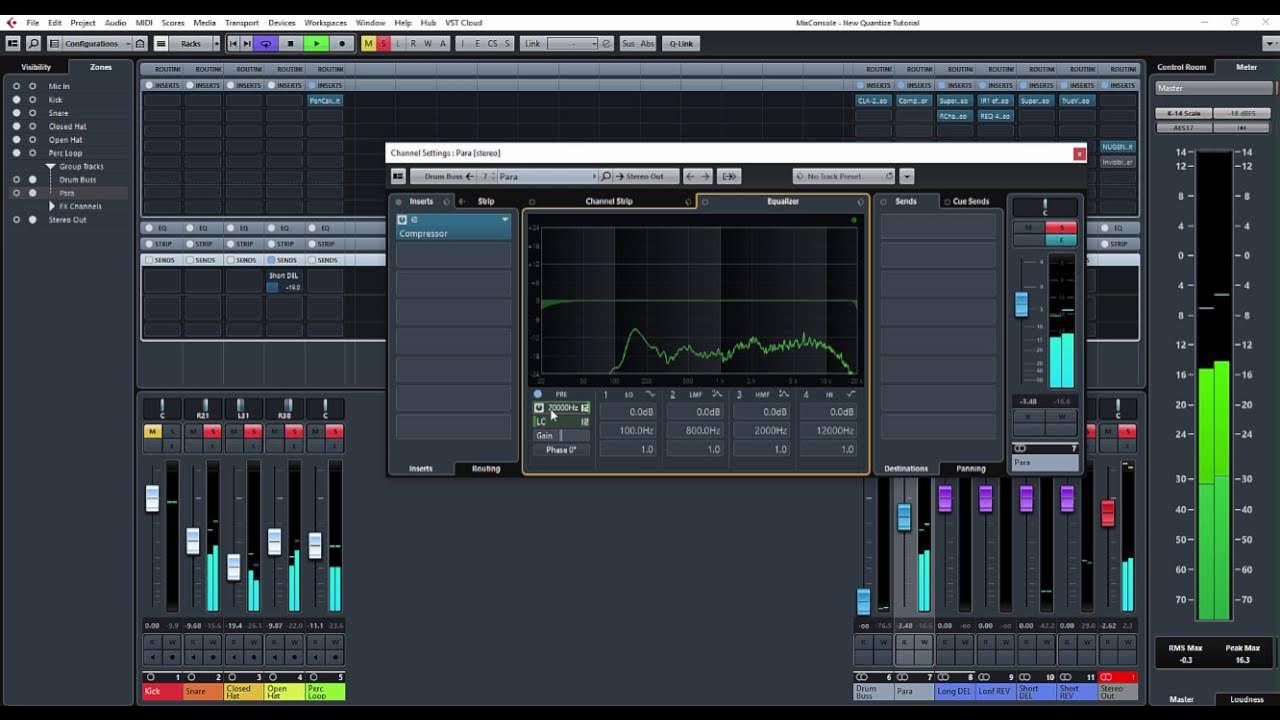 Parallel Compression in Cubase using stock only plugins - YouTube