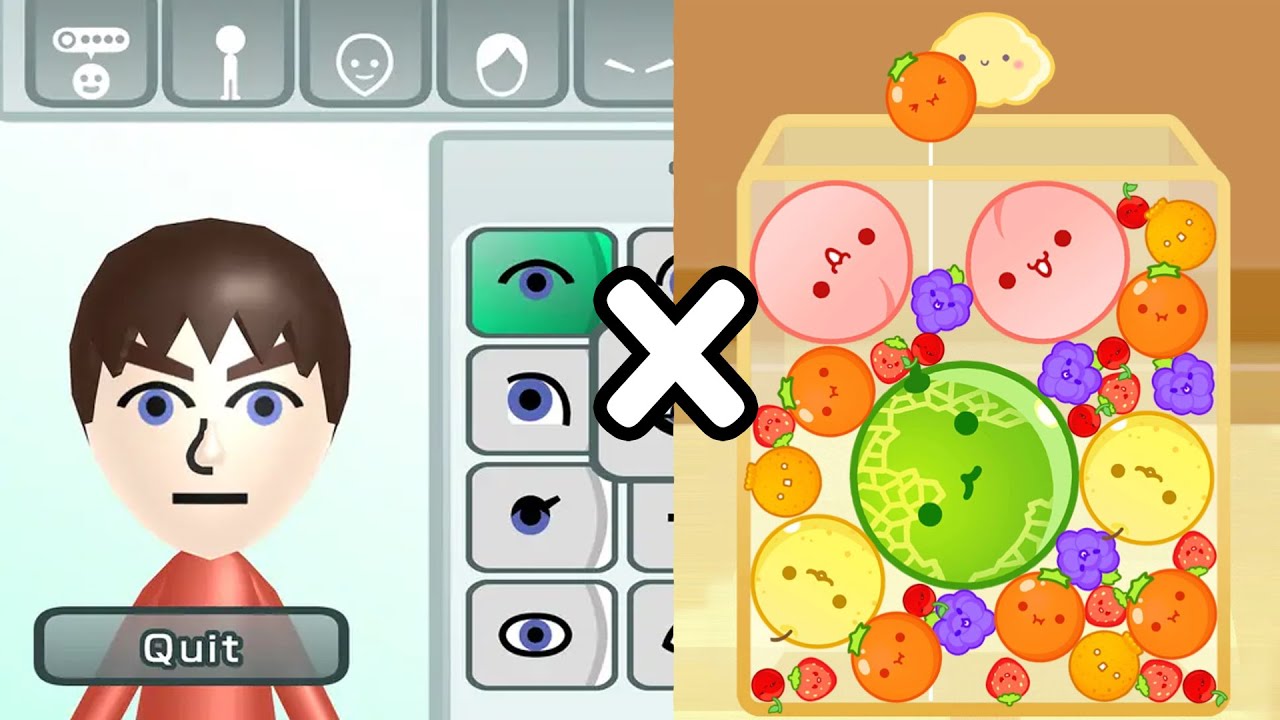 MII MAKER CHALLENGE AND WATERMELON GAME - YouTube