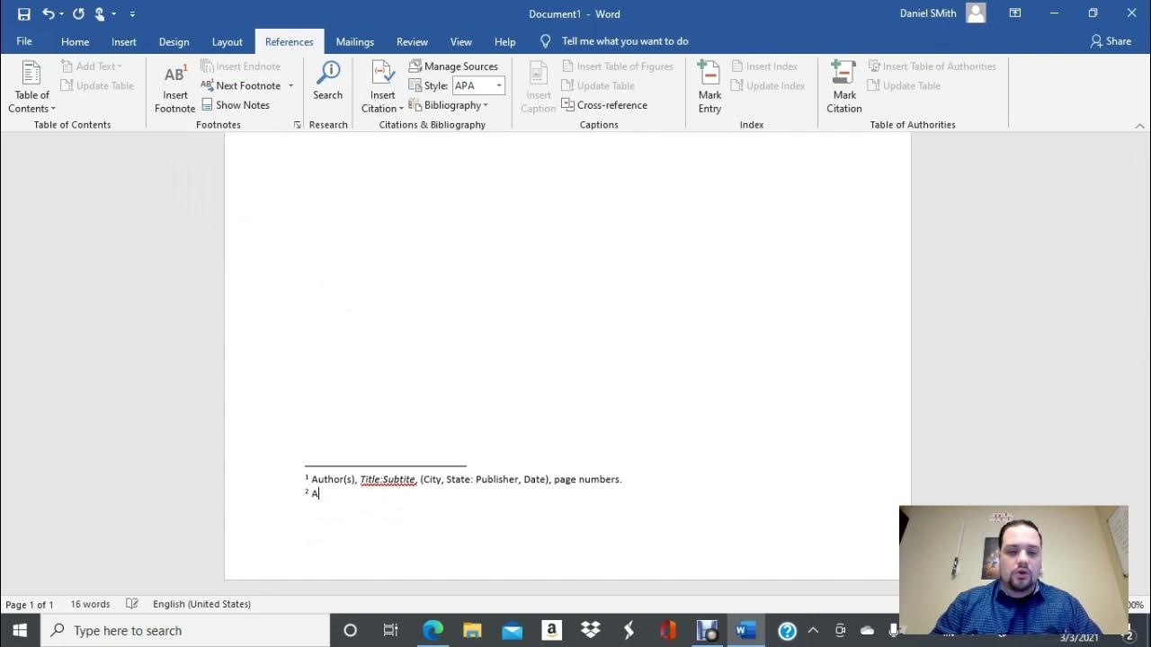 How to Cite Sources Using Footnotes in Turabian - YouTube