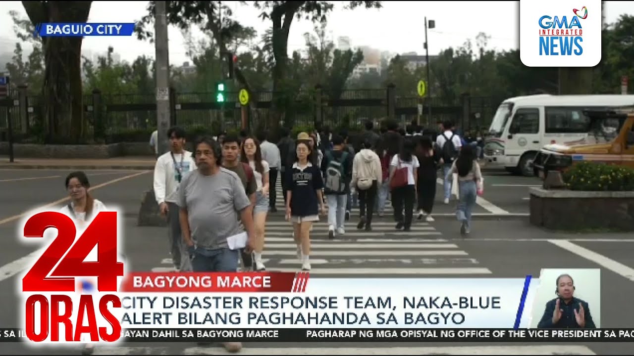 Baguio City disaster response team, naka-blue alert bilang paghahanda sa bagyo | 24 Oras - YouTube