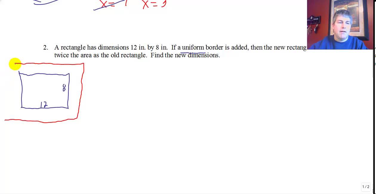 Solving Quadratic Word Problems - Day 2 - YouTube