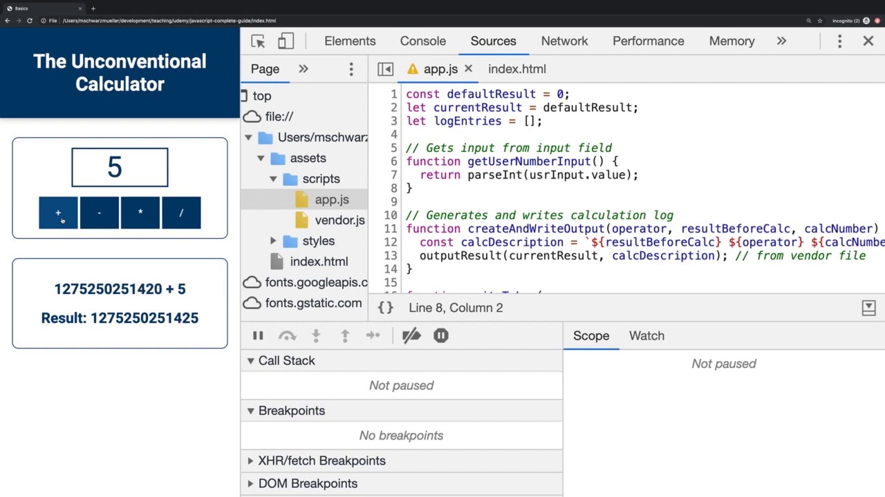 16 Testing Code Changes Directly in the Devtools - YouTube