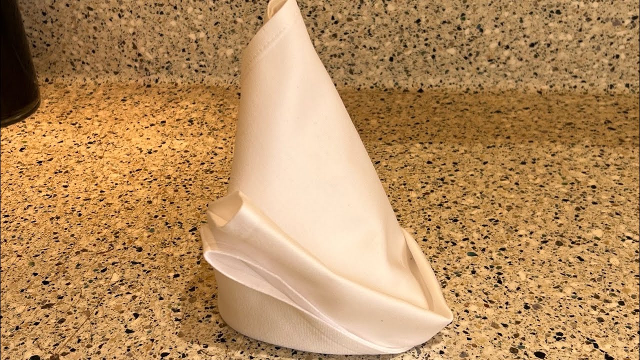 Cone napkin folding tutorial @aarongabrinao8343 - YouTube