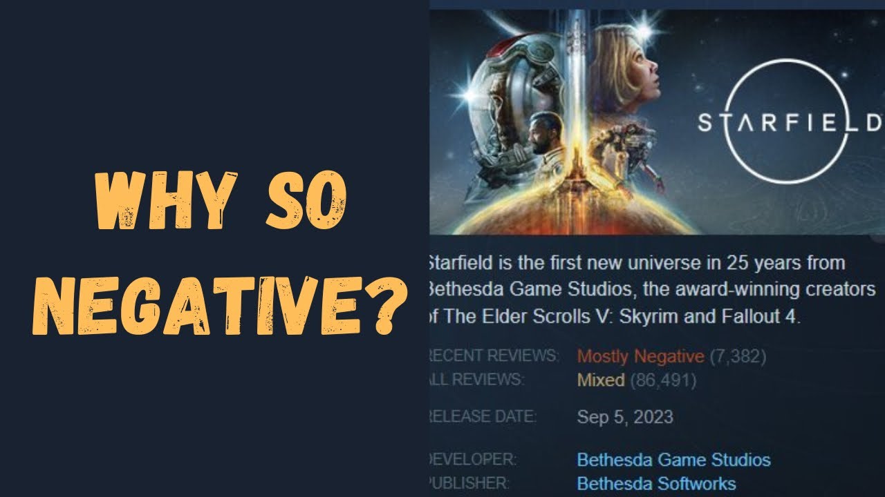 The Curious Case Of Negative Starfield Steam Reviews - YouTube
