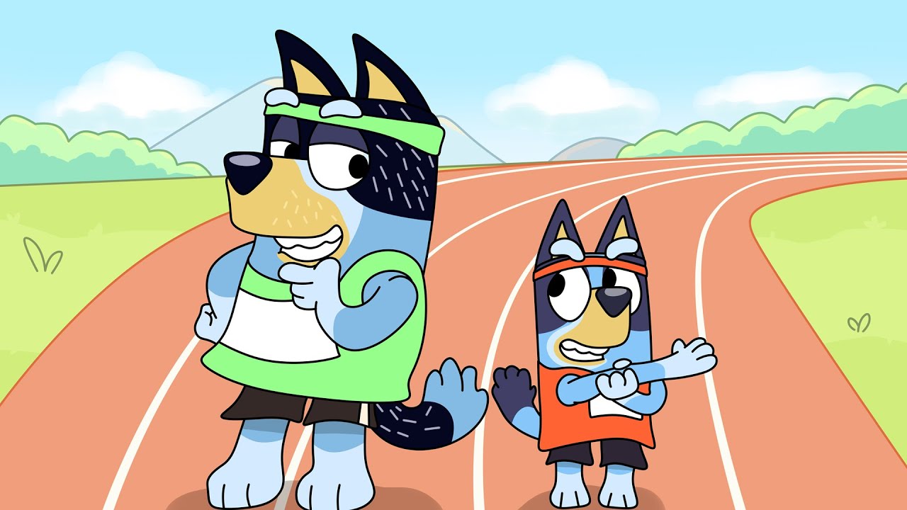 BLUEY Y BANDIT HACEN DEPORTE EN LA PLASTILINA TROLL 😂 - YouTube