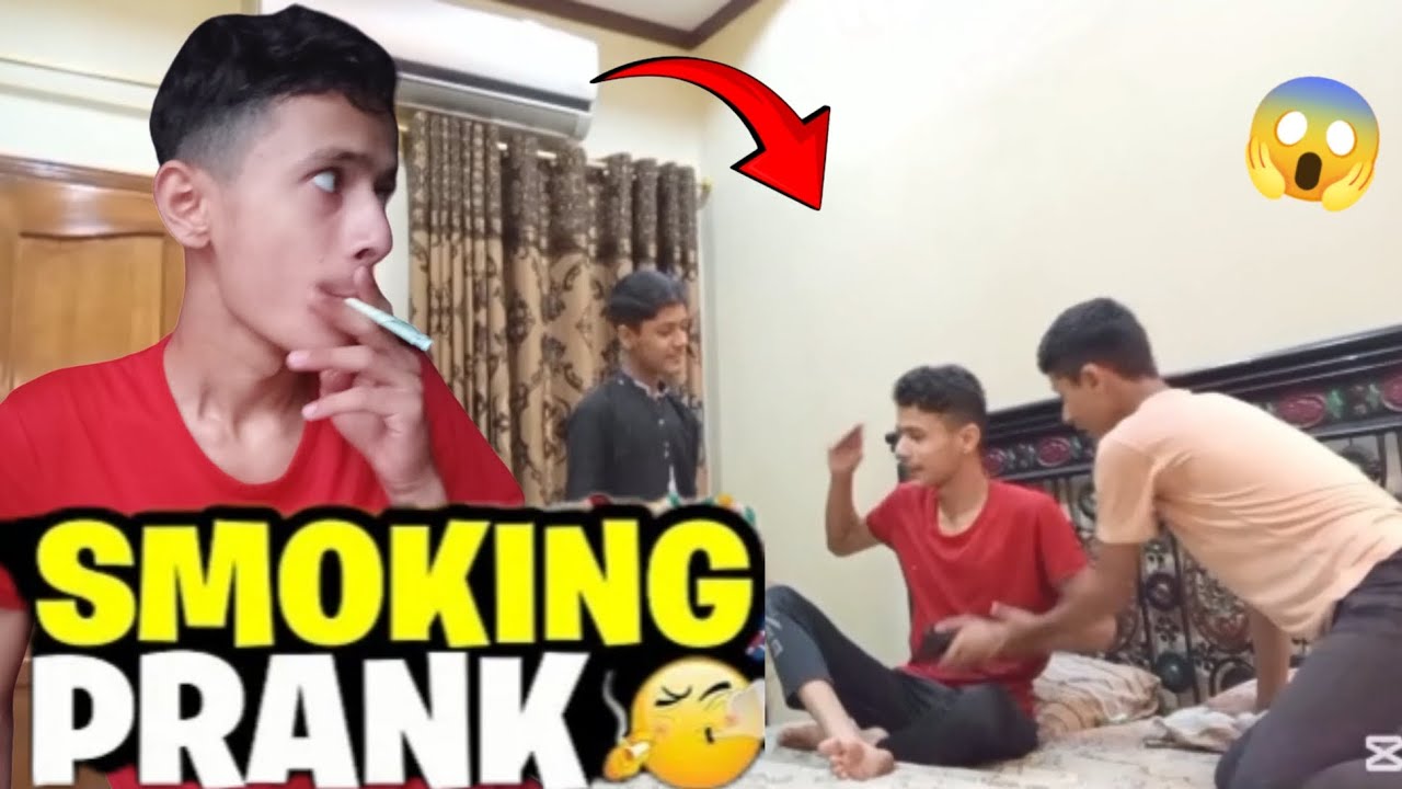 Smoking prank with cousins 💨😂 prank gone wrong😱... - YouTube