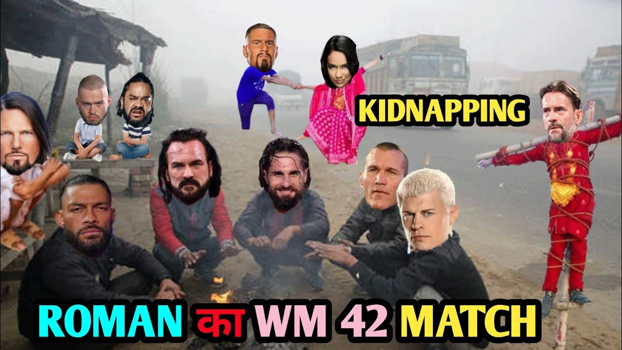 WWE comedy 😂||Romanका WrestleMania match|| WWE royal rumble|| champion ...