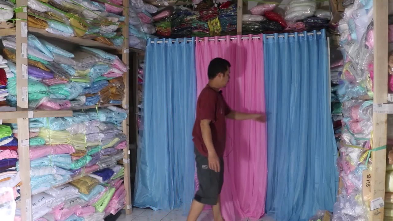 gorden hordeng backdrop background lapis kain tile - YouTube