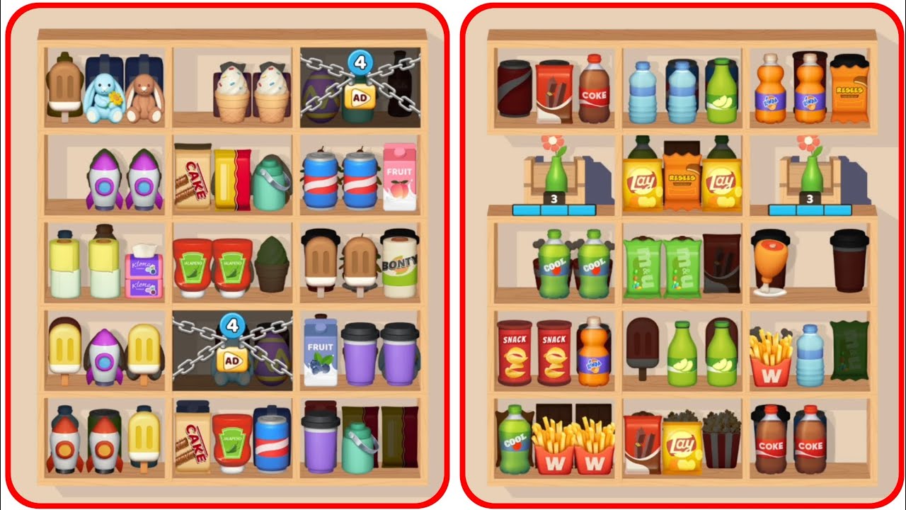 Goods Puzzle Sort Challenge All Levels 1-10 Game Walkthrough || Goods ...