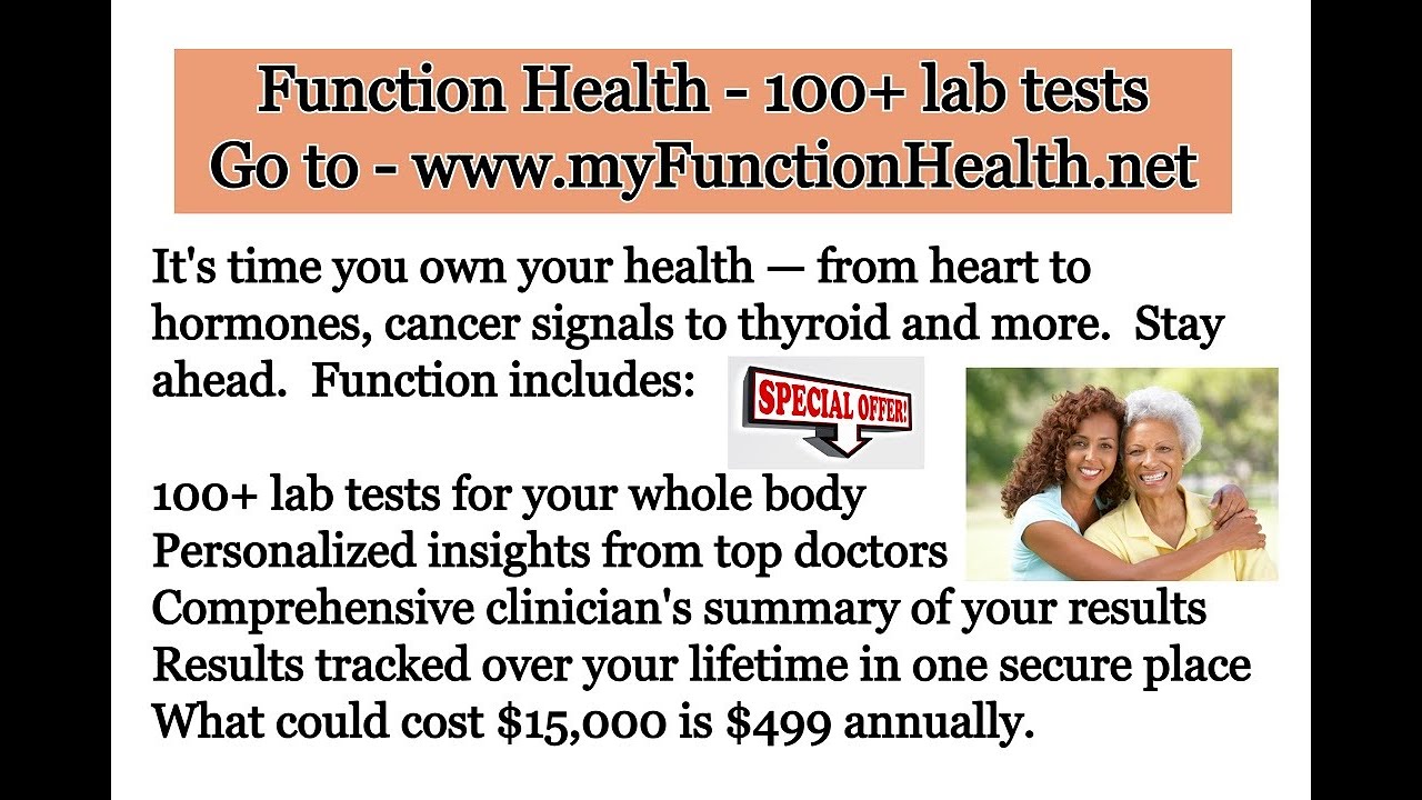 Function Health - 100+ lab tests - SPECIAL OFFER - YouTube